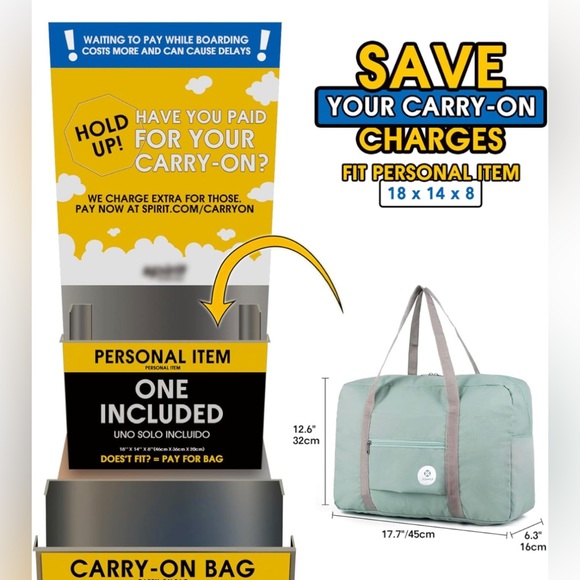 Bags | Nwt Foldable Travel Duffel Bag Tote Carry On Duffle Weekender ...